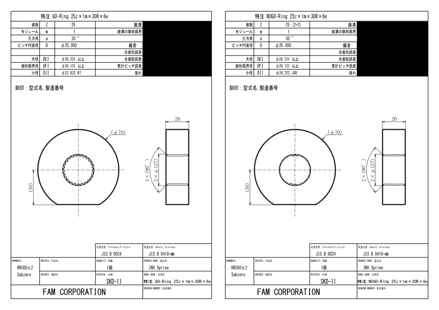 ISO4156インボリュートスプラインゲージのご依頼 | カスタマイズ事例 | 株式会社ファム 製品見積サイト